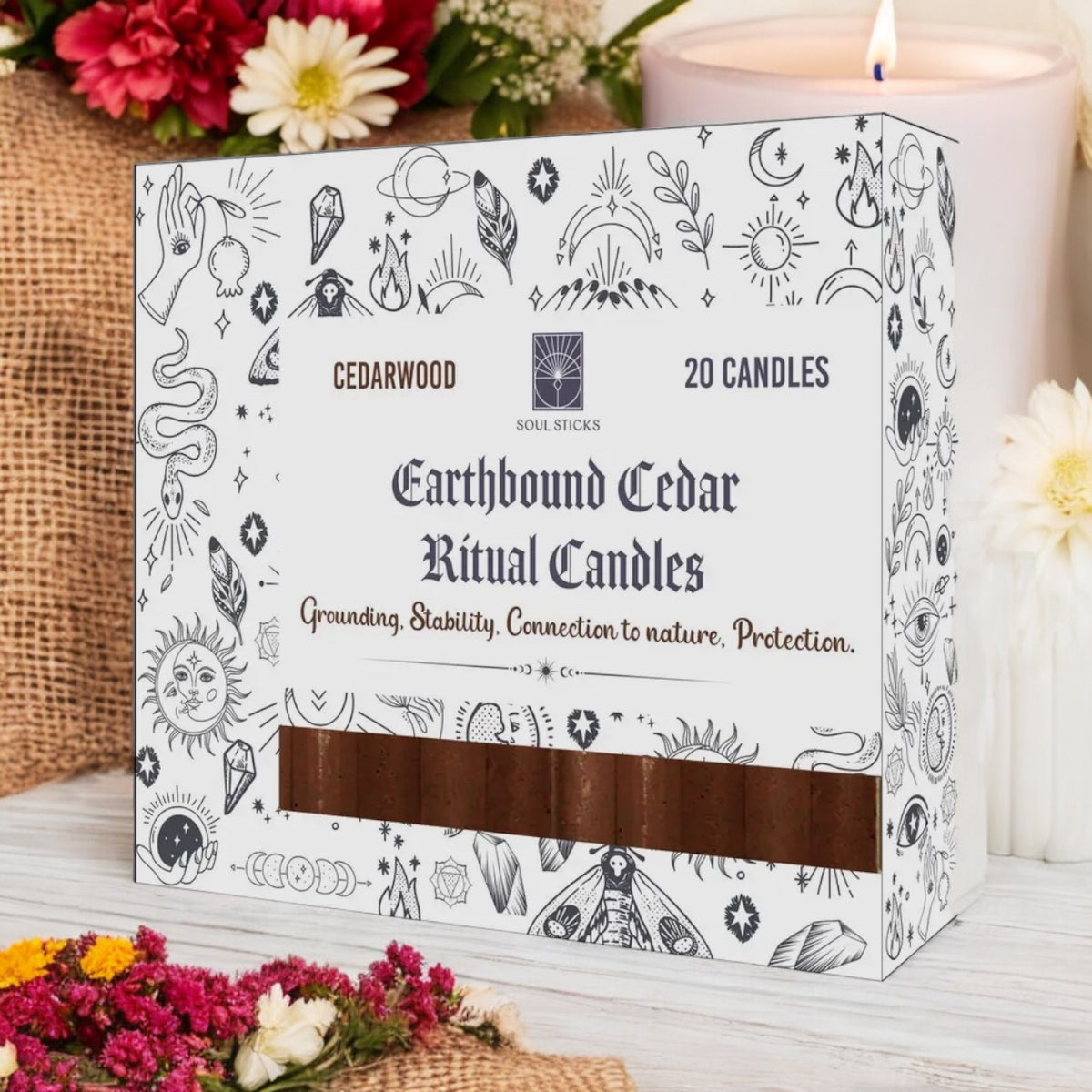 Earthbound Cedar Ritual Candles – oneofakindbranson
